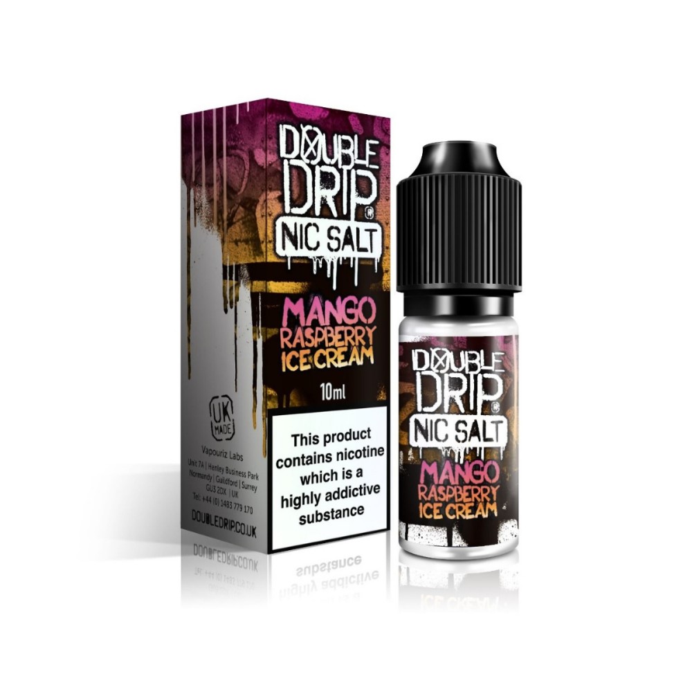 Double Drip Nic Salt - Mango Raspberry Ice Cream